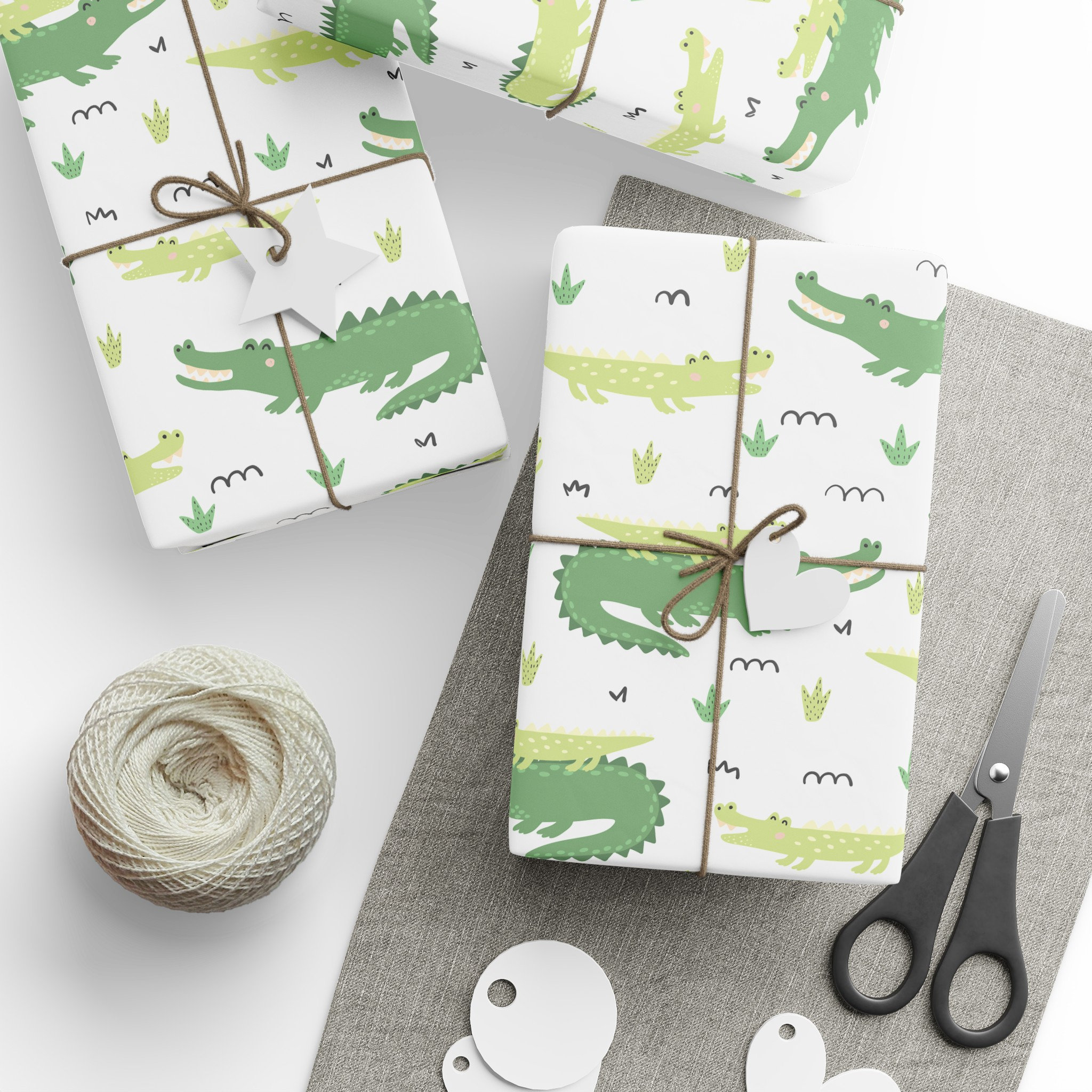 Cute Alligator Wrapping Paper | Baby Gift Wrap | Cute Baby Shower Wrap ...