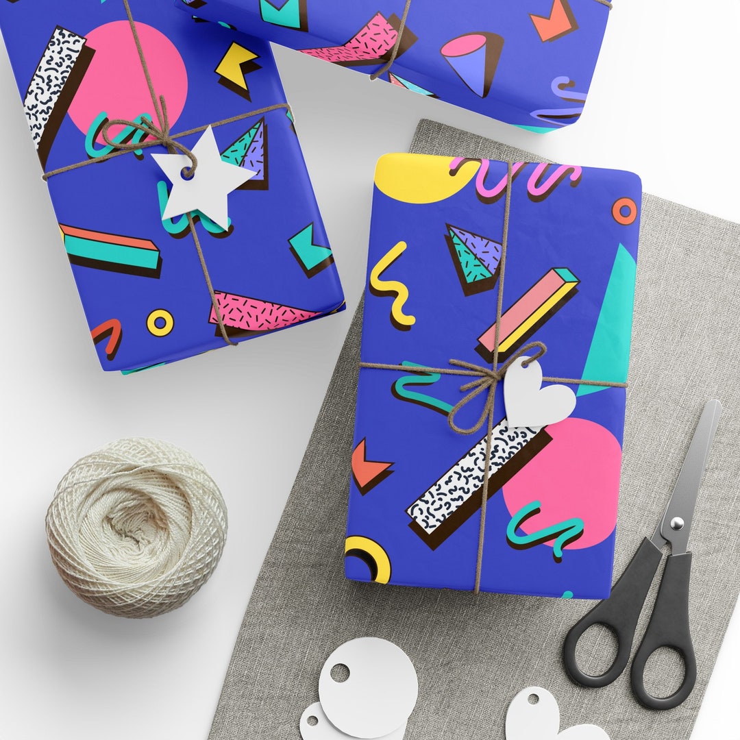 Retro Fun 80's Wrapping Paper | 80's Gift Wrap | 80's Wrap | 80's ...