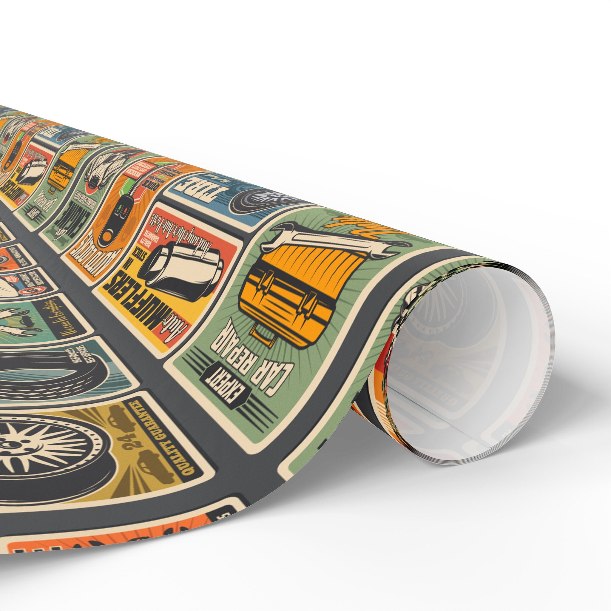 Retro Dad Wrapping Paper Retro Gift Wrap Retro Party Fathers Day ...