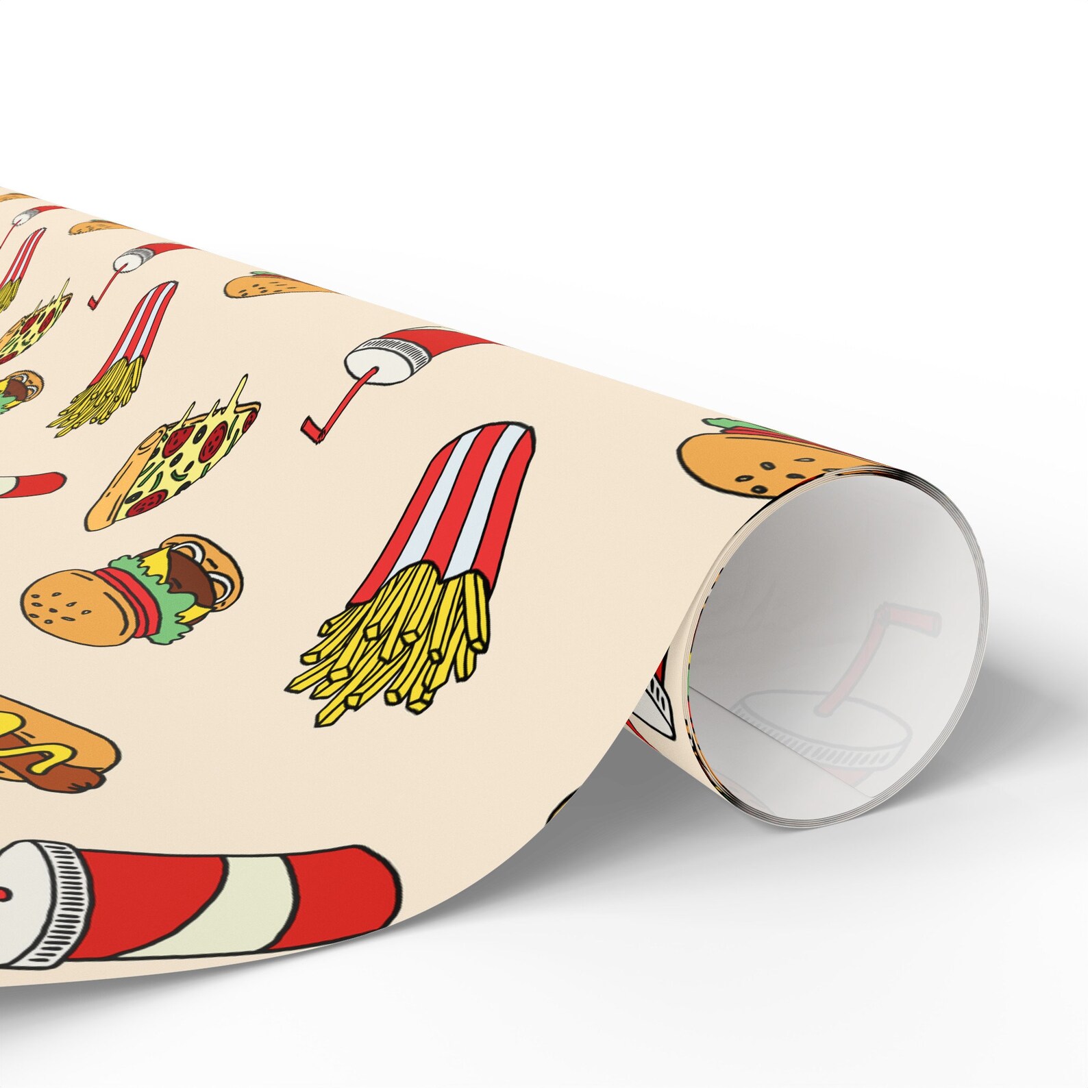 Fun Food Wrapping Paper | Food Gift Wrap | Food Wrap | Fast Food ...