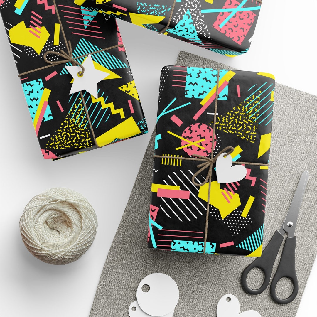 80's Wrapping Paper | 80's Gift Wrap | 80's Wrap | 80's Wrapping | 80's ...
