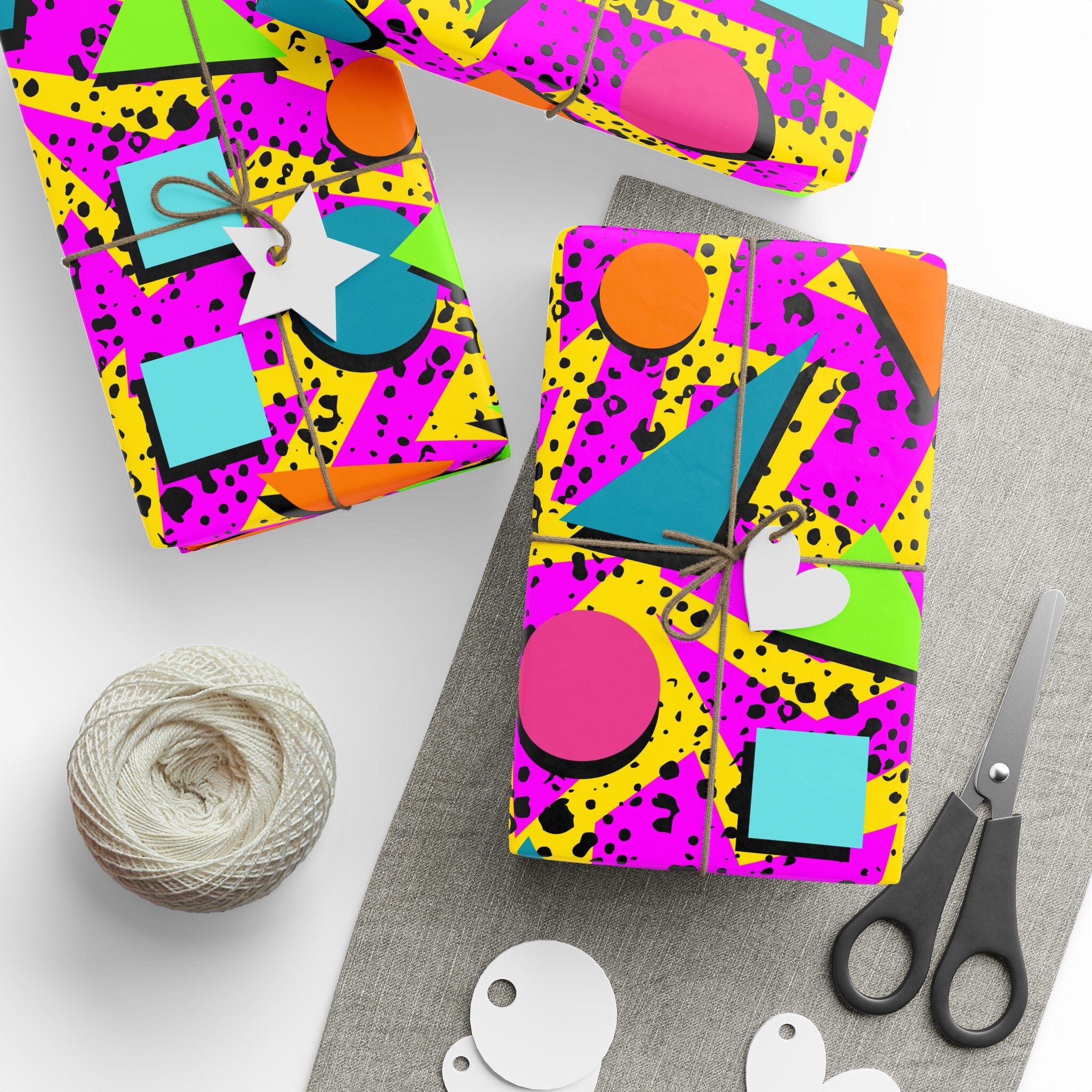 Retro Fun 80's Wrapping Paper | 80's Gift Wrap | 80's Wrap | 80's ...