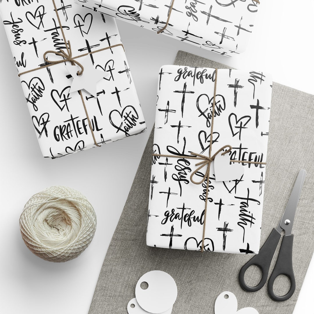 Faith Wrapping Paper | Christian Gift Wrap | Baptism Wrapping | Jesus ...