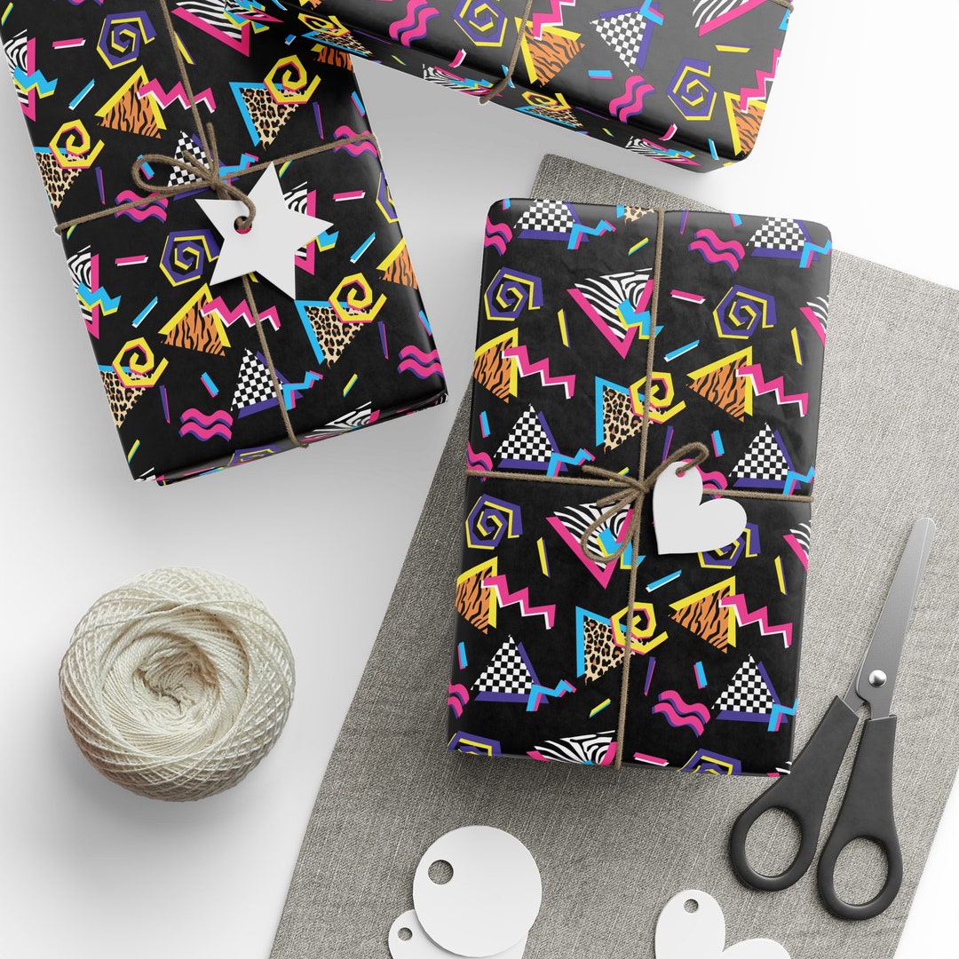 80's Wrapping Paper | 80's Gift Wrap | 80's Wrap | 80's Wrapping | 80's ...