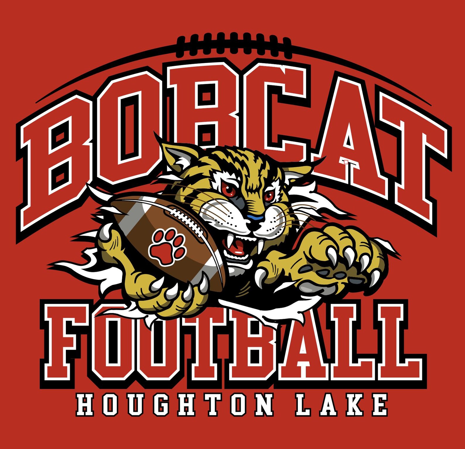 Custom Football Team Shirt Design: Mascot & School Colors (digital PNG ...