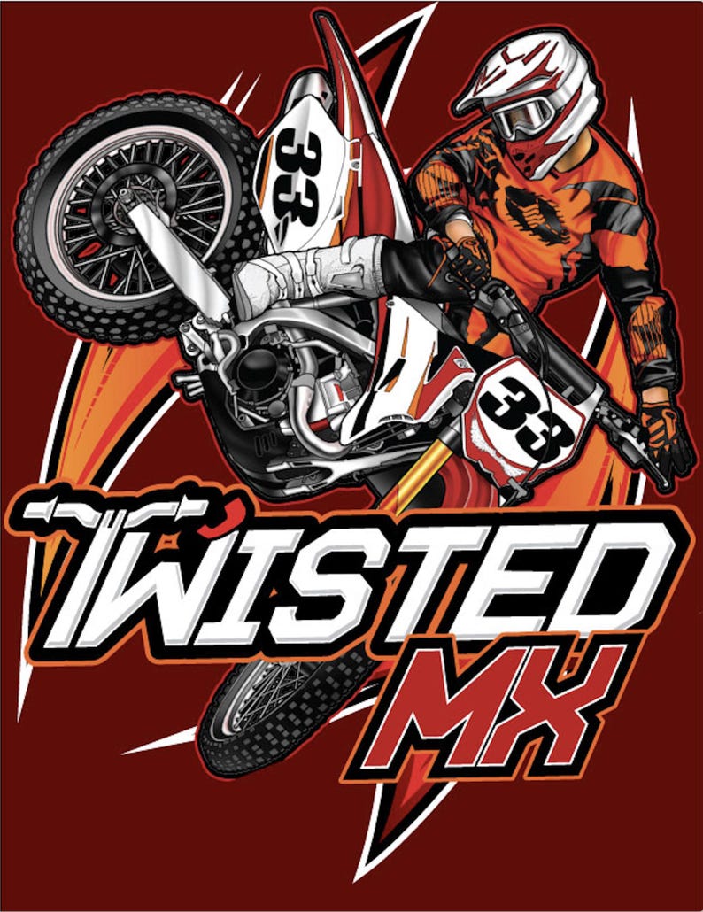 Custom Motocross Bike Design: Your Name & Number (ai, Eps, Pdf, Png) - Etsy
