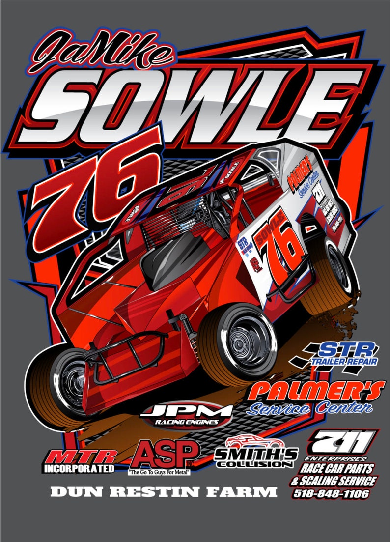 10 Custom Direct to Film Transfers,dirt Car T-shirt, Racing Dirt Design ...