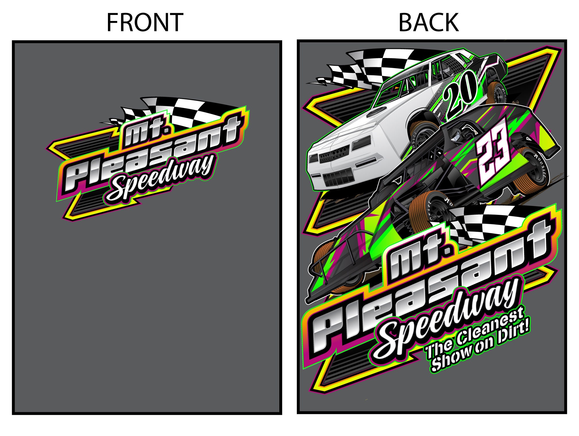 Custom 2-car Racing T-shirt Design: Dirt Track Tee (ai, Eps, Pdf, Png ...