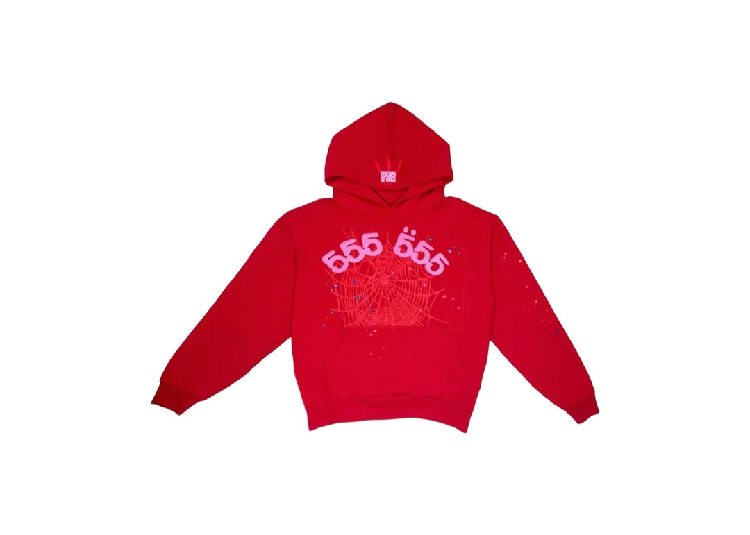 Sp5der Hoodie Red 555 Spider Hoodie - Etsy