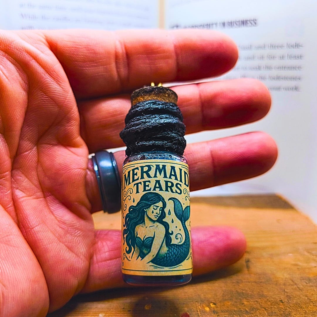 Mermaid Tears Potion Bottle Keychain: Fantasy Ocean Charm - Etsy