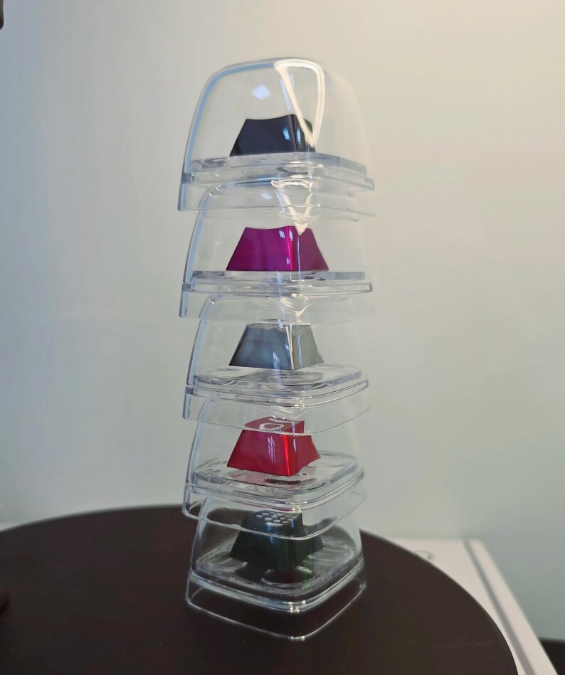 Stackable See-through Keycap Display Box, Fixed MX Keycaps Storage Case ...