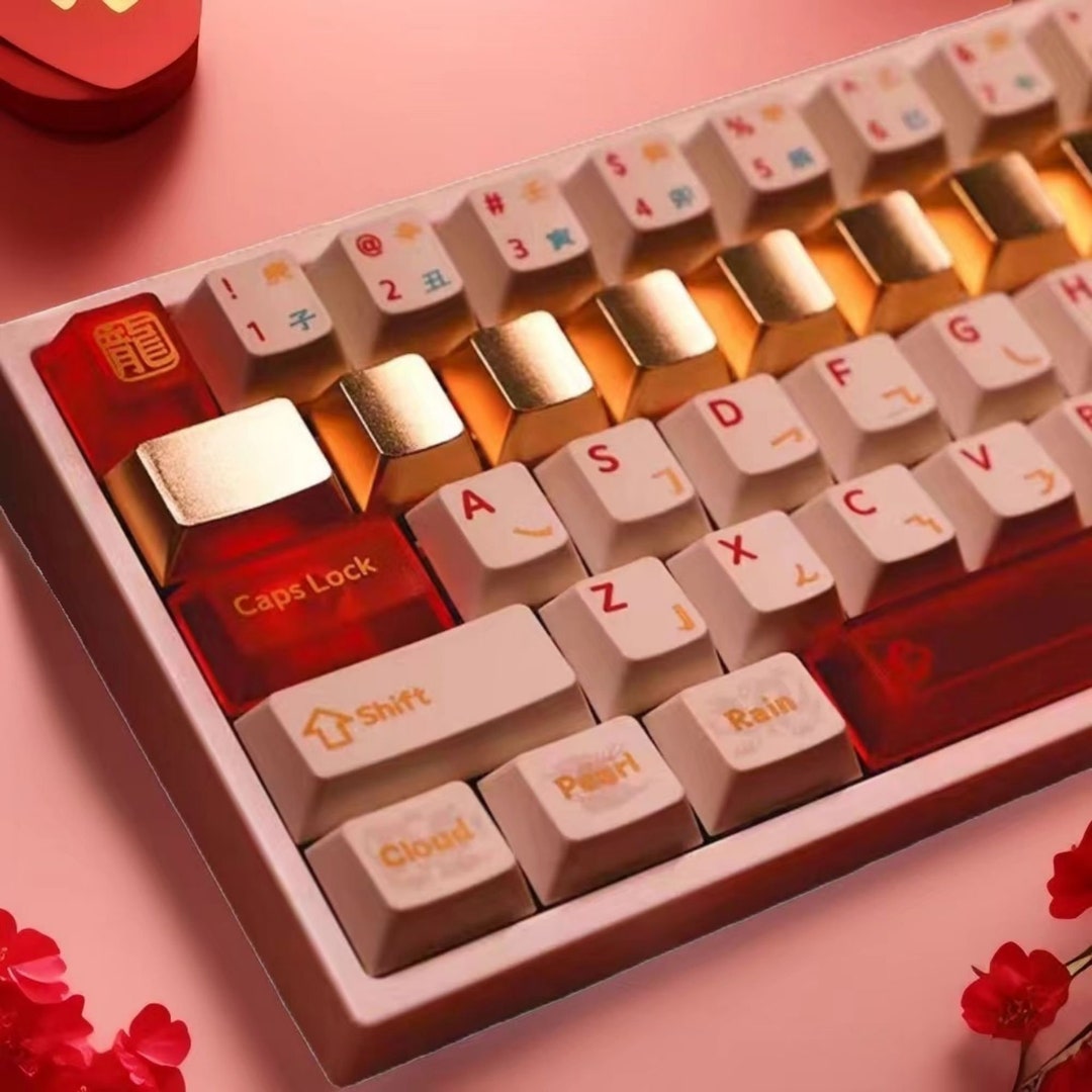 All-match Keycaps 18K Gold Plated - CNC Artisan Metal Keycap Set for ...