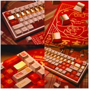 All-match Keycaps 18K Gold Plated - CNC Artisan Metal Keycap Set for ...