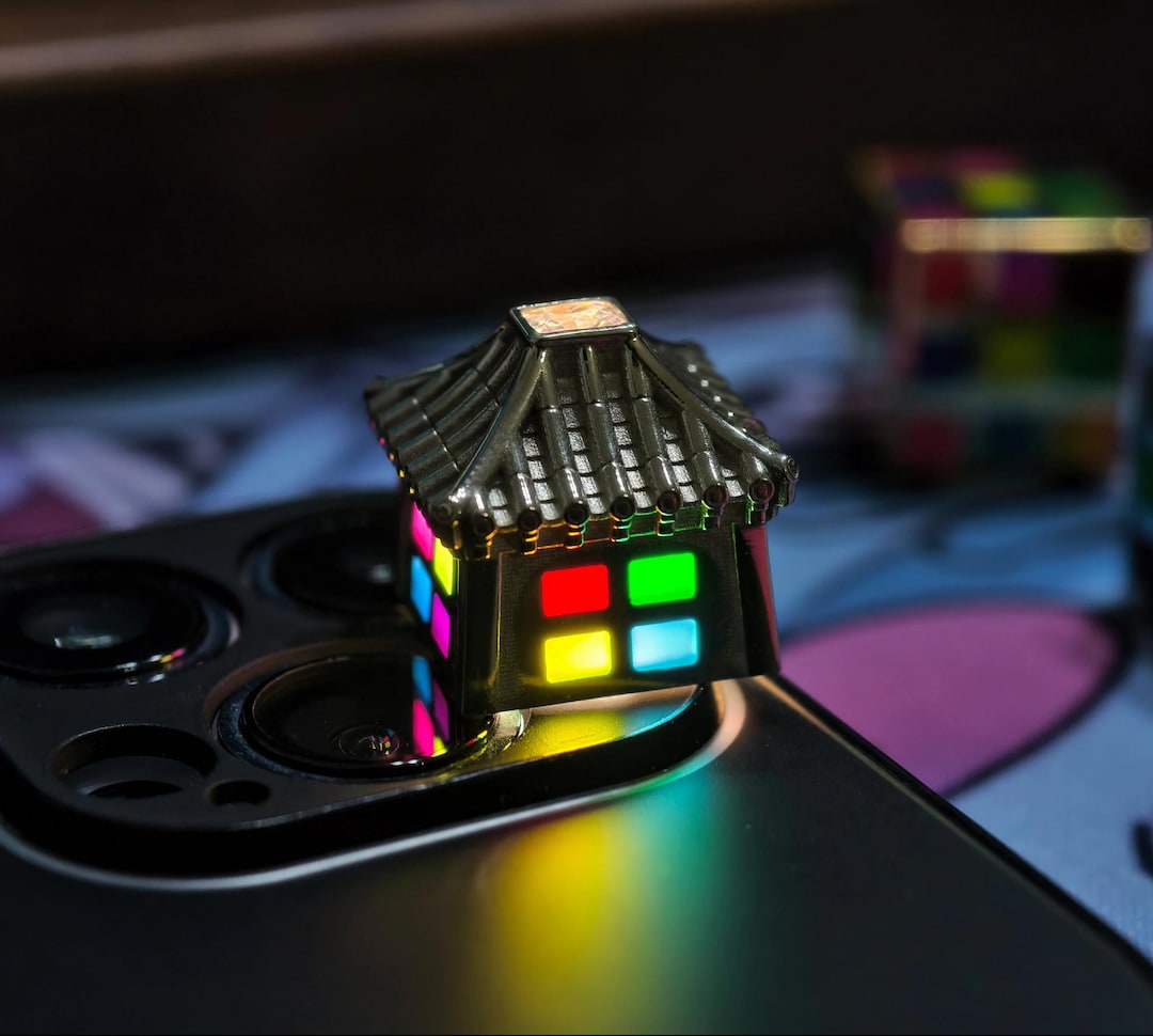 Original Stained Glass Pavilion Keycaps Gem and Enamel Backlit Window ...