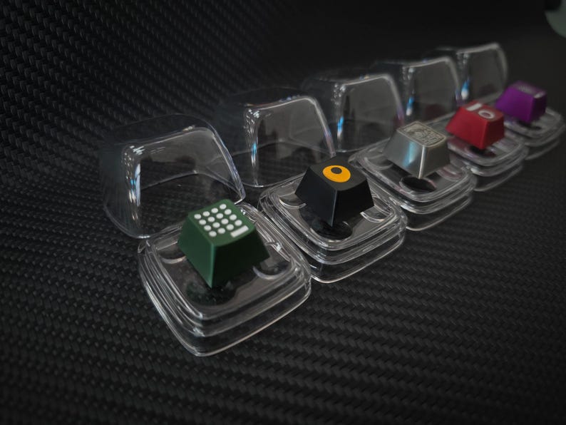 Stackable See-through Keycap Display Box, Fixed MX Keycaps Storage Case ...