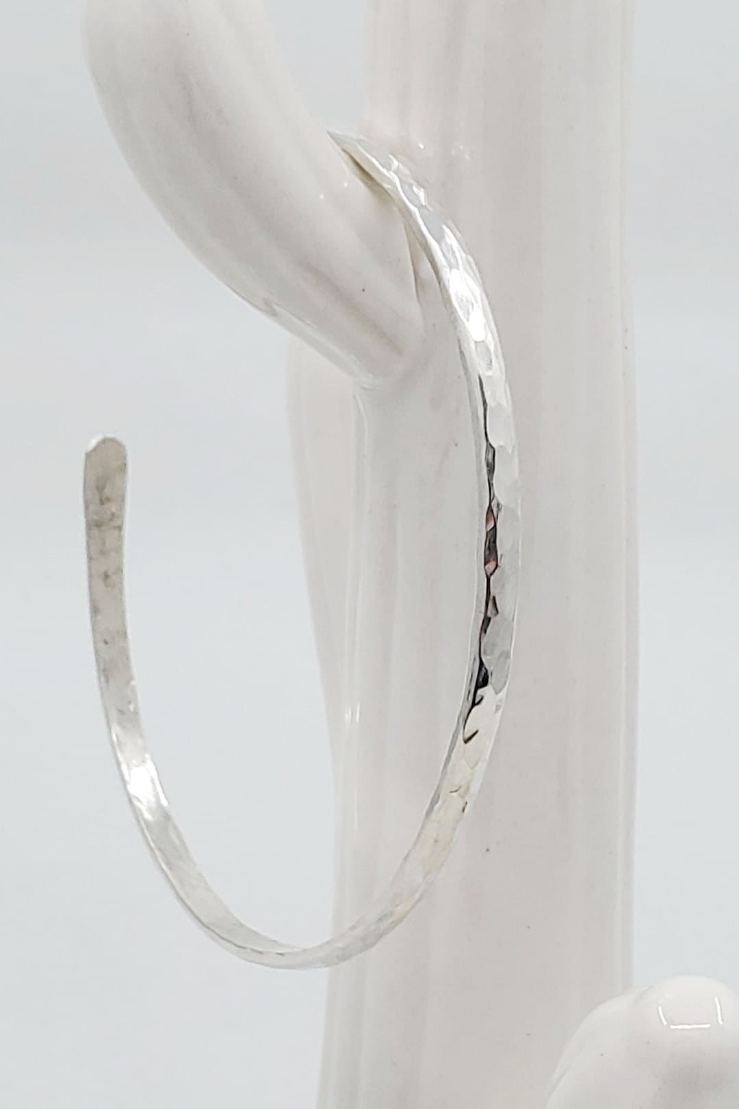 Meredith Handmade Hammered Sterling Silver Open Bangle Bracelet - Etsy