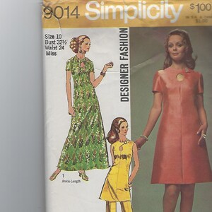 Vintage 1969 Simplicity Dress Pattern 8446 Miss Size 10 Bust 32" - Etsy