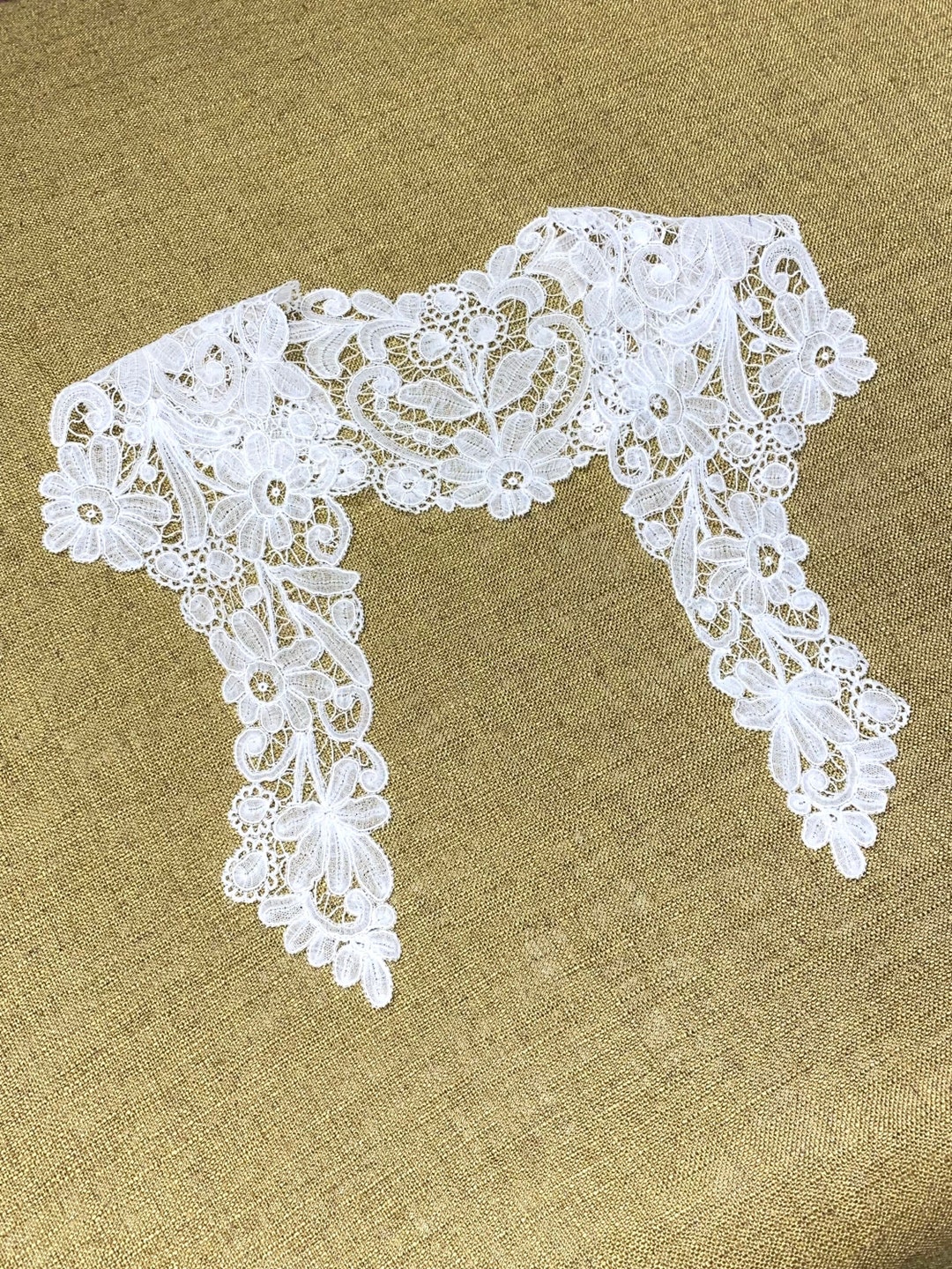 Handmade Lappet or Antique Lace Collar - Etsy
