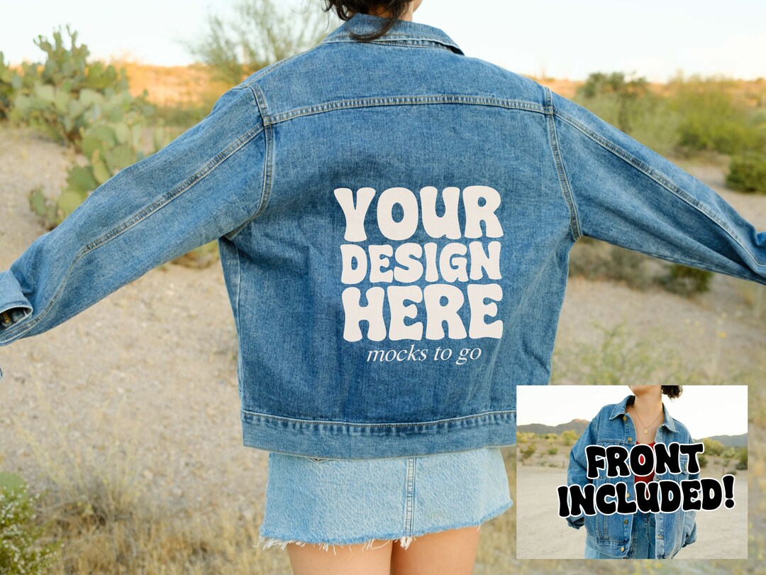 MWW Denim Jacket Mockup Mens Oversized Jacket Mockup Outdoors - Etsy