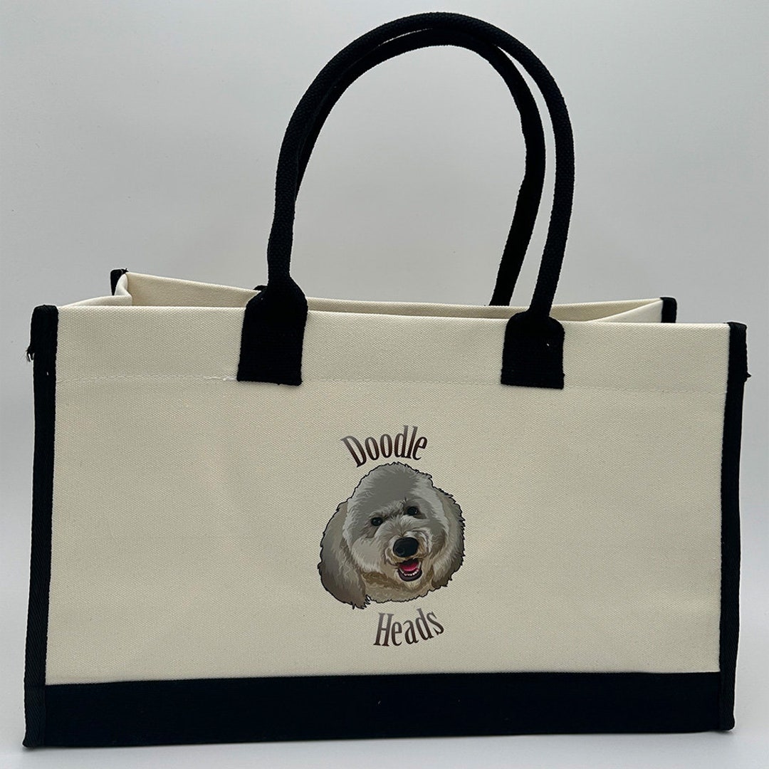 The Medium Tote Bag by Doodle Heads, Canvas Tote Shoulder Bags Purse ...