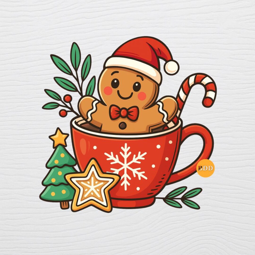 Gingerbread Man Christmas Cup Svg, Gingerbread Man Svg, Gingerbread ...