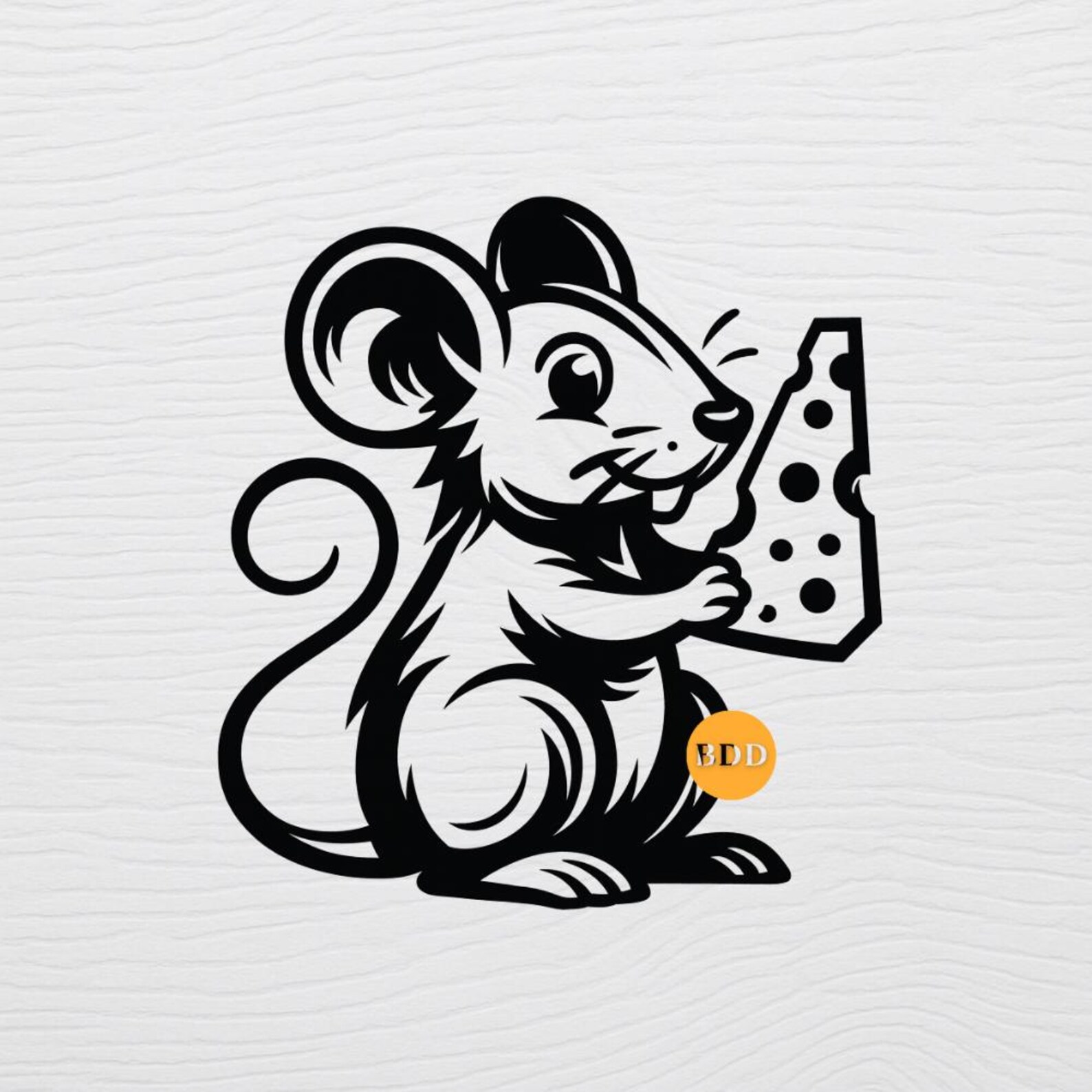 Mouse Eating Cheese SVG PNG Cut Files for Cricut Silhouette Digital ...