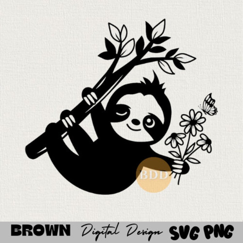 Sloth SVG,PNG - Etsy