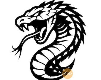 Rat Snake SVG Clipart. Snake Vector Drawing. Cobra Tattoo Design ...