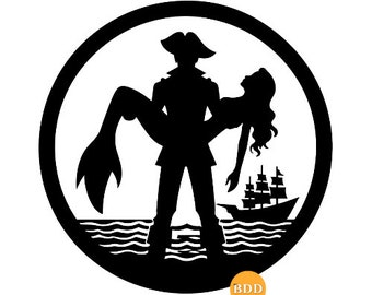 Mermaid and Pirate SVG, Mermaid SVG, Mermaid Clipart, Mermaid ...
