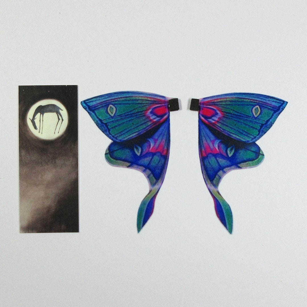 Blue Luna Moth Flutter Wings - Etsy