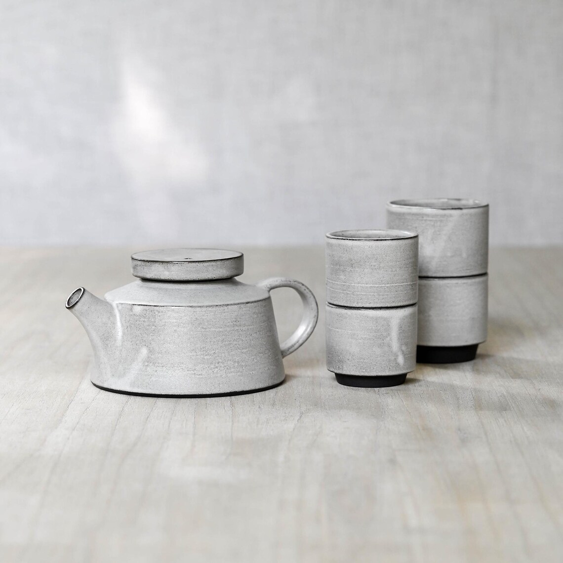Set of COFFEE Pot / TEAPOT 550 Ml / 18.5 Oz. With 2 CUPS 150 Ml / 5 Oz ...