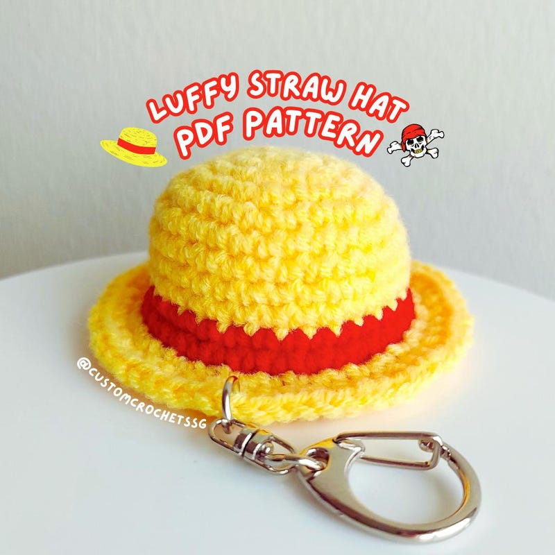 Straw Hat Keychain - Etsy UK