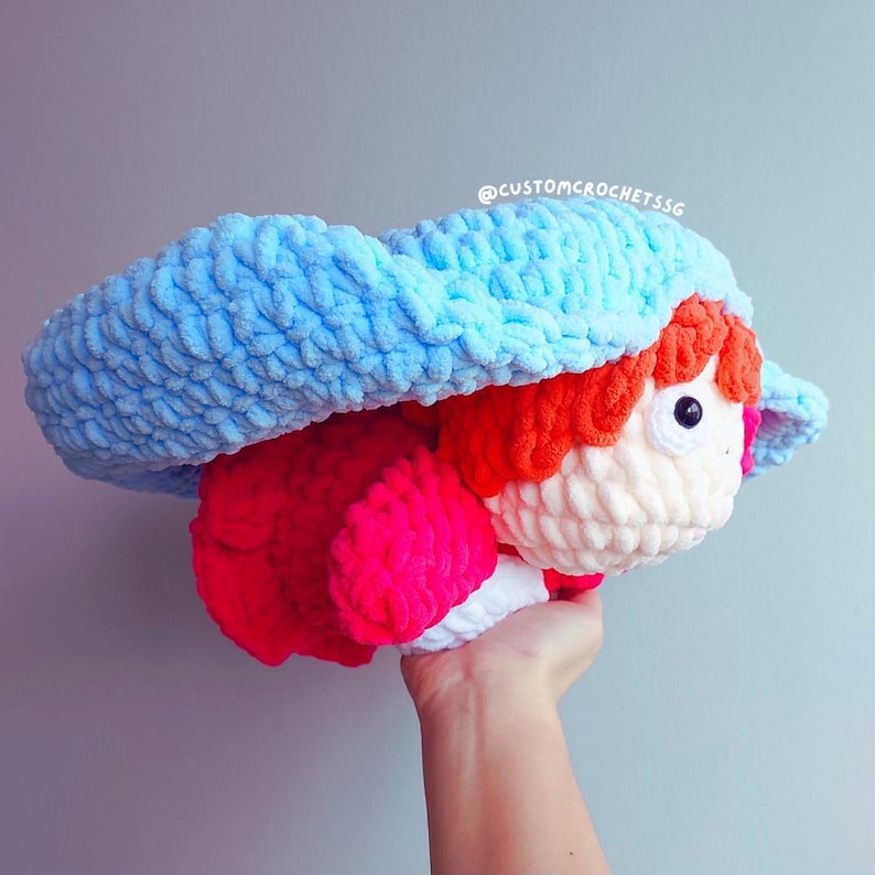 Ponyo Under A Jellyfish Pattern | Plushie | Studio Ghibli | Hayao ...