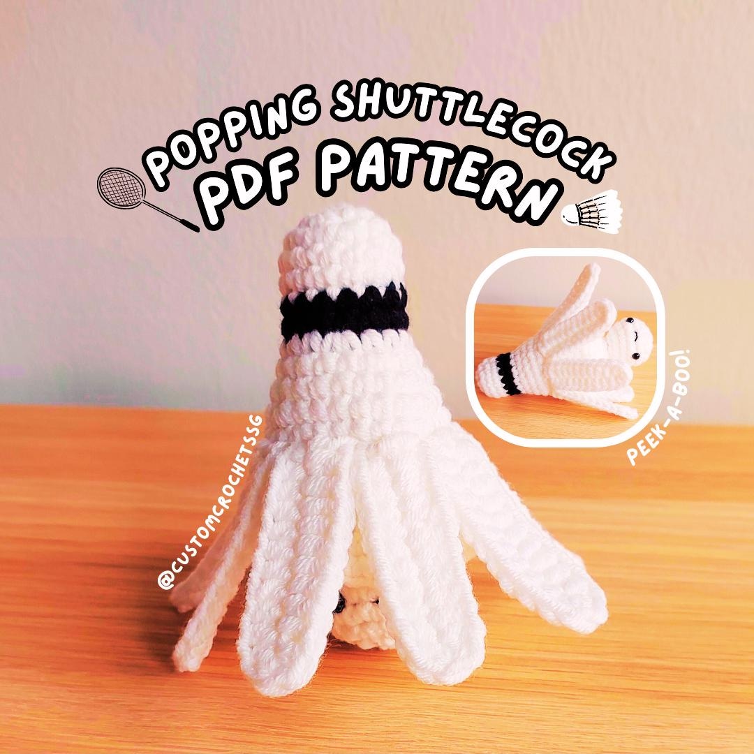 Popping Shuttlecock Pattern | Crochet | Badminton | Amigurumi ...