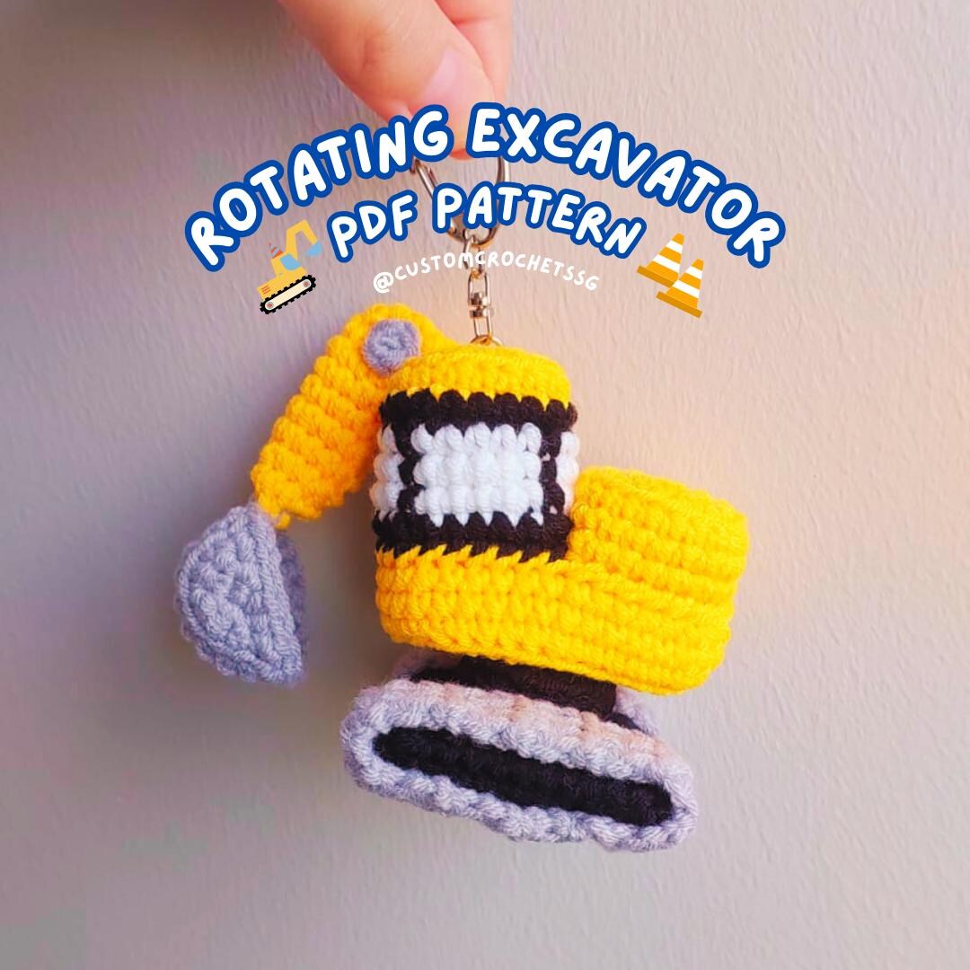 Rotating Excavator PDF Pattern | Excavator Crochet Pattern | Crochet ...