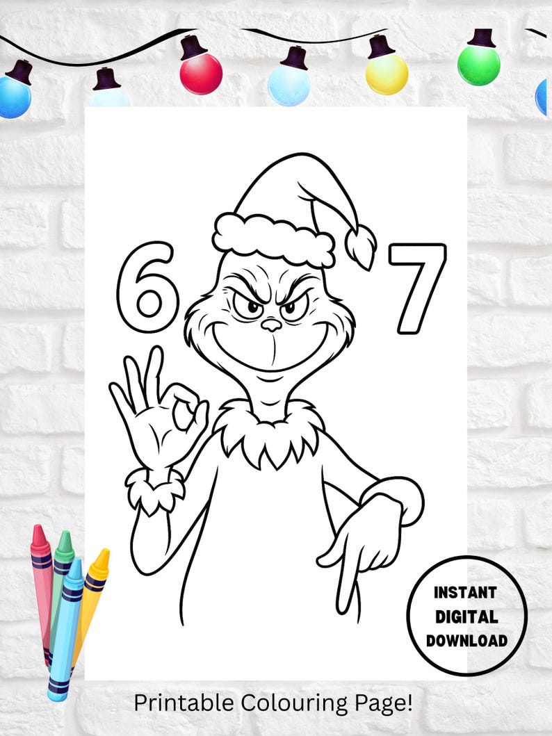 6-7 Funny Christmas Holiday Coloring Sheets, PRINTABLE, Christmas ...