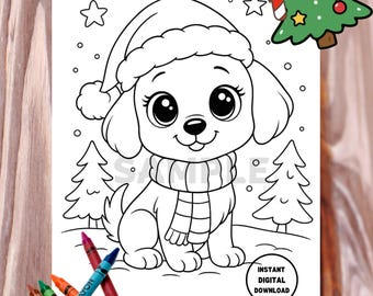 6-7 Funny Christmas Holiday Coloring Sheets, PRINTABLE, Christmas ...
