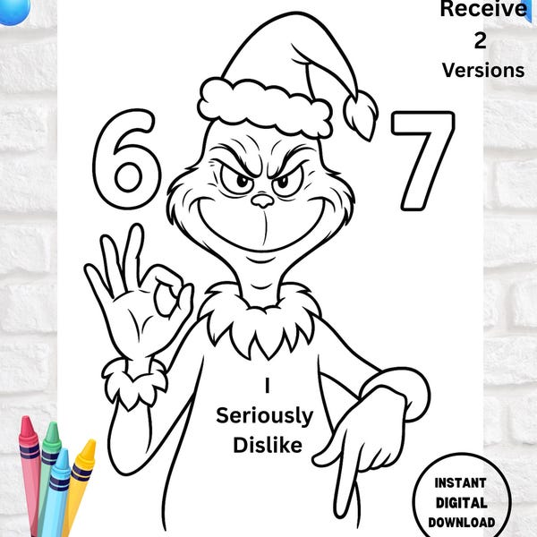 6 7 Coloring Pages Printable - Etsy