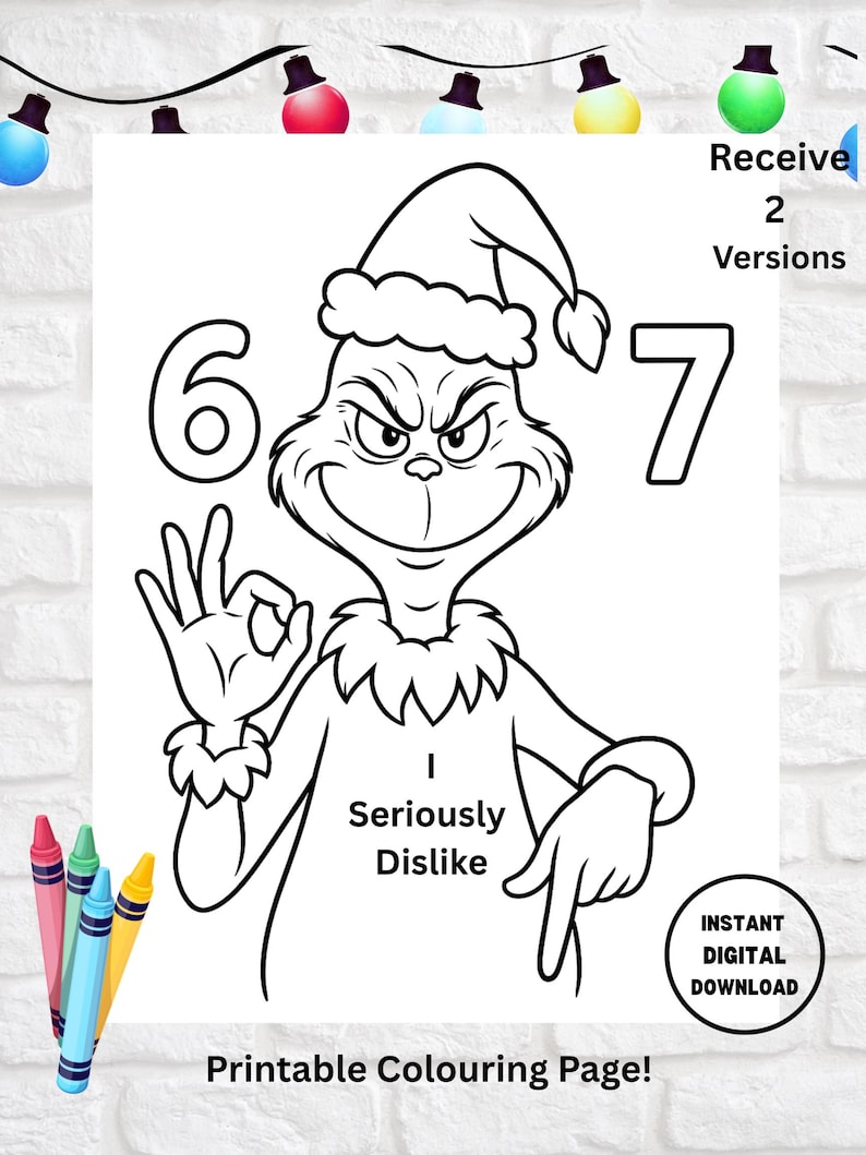 6-7 Funny Christmas Holiday Coloring Sheets, PRINTABLE, Christmas ...