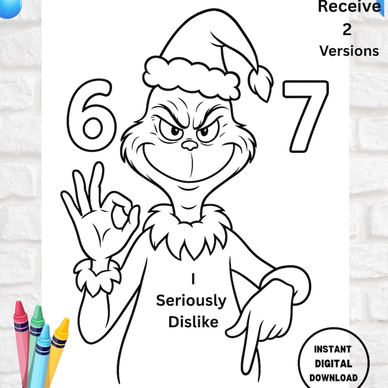 6 7 Coloring Pages - Etsy UK