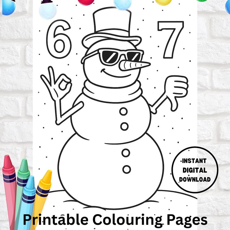 6 7 Coloring Pages - Etsy