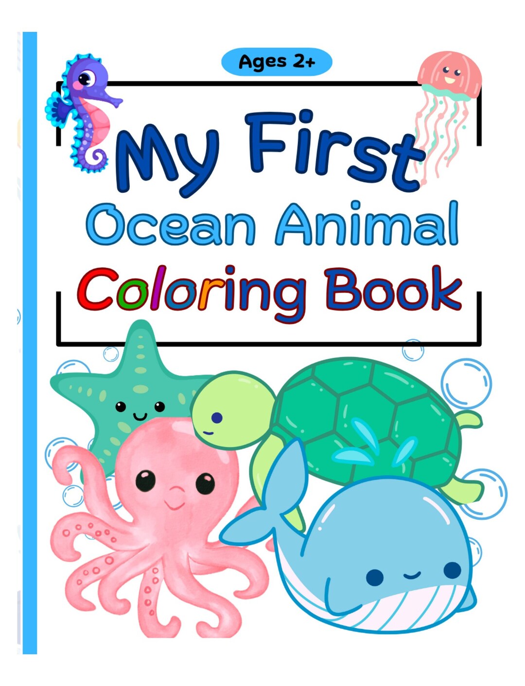 My First OCEAN ANIMAL Coloring Book - Etsy