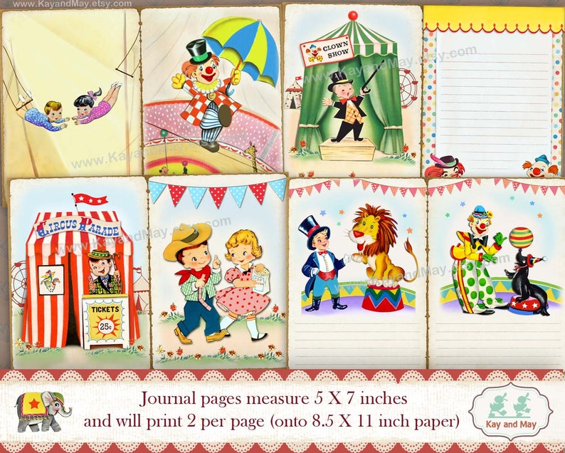 CIRCUS Junk Journal Kit Carnival Junk Journal Kit Circus - Etsy