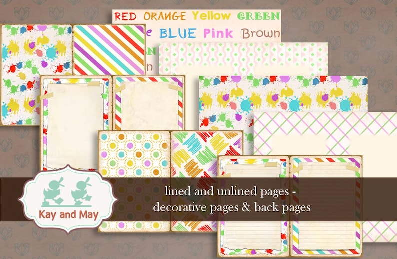 Printable Journal Kit ART Journal Creative Journal Retro - Etsy