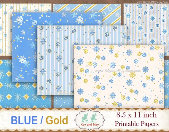 WINTER WONDERLAND journal paper, printable Christmas digital papers ...