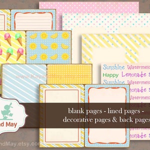 SUMMER Junk Journal Kit, Summer Theme Journal Pages, Summer Diary Book ...