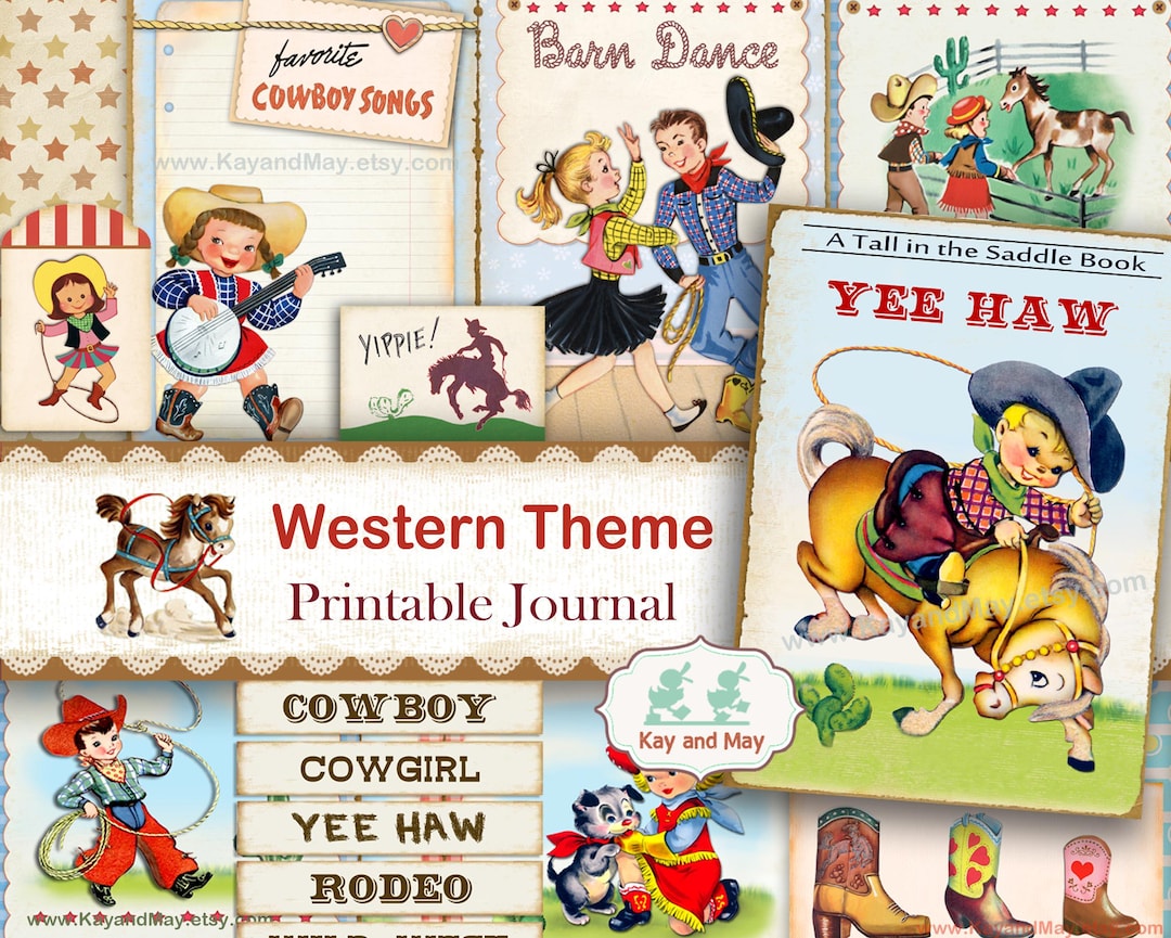 Western Junk Journal Kit: Cowboy Cowgirl Theme (digital Download) - Etsy