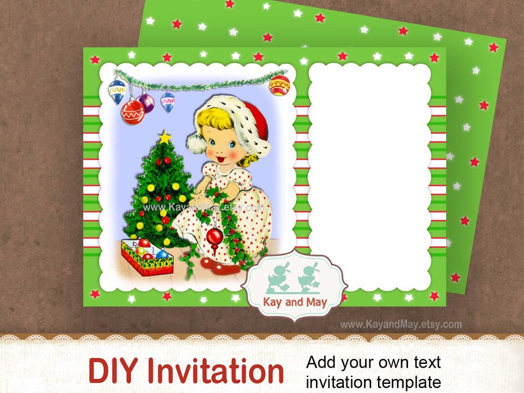 Christmas Tree Invitation / Trim the Tree Invitation / Trim - Etsy