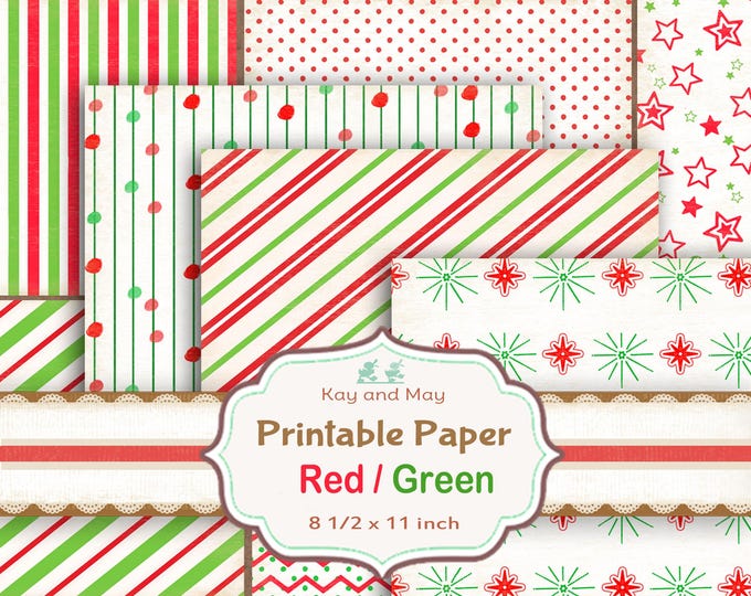 Printable Christmas Journal Pages Digital Scrapbooking Paper Background ...