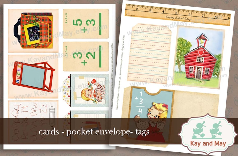 School Journal Kit: Vintage Style Printable Pages (digital Download) - Etsy
